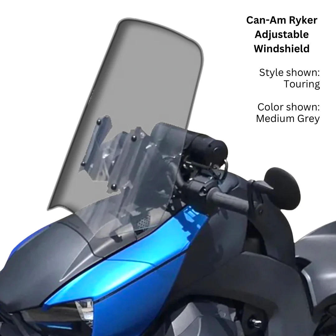 RYKER Madstad Quick-Release Adjustable Windshield System | Ryker Rydes