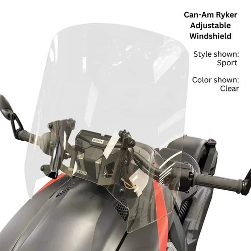 RYKER Madstad Quick-Release Adjustable Windshield System | Ryker Rydes