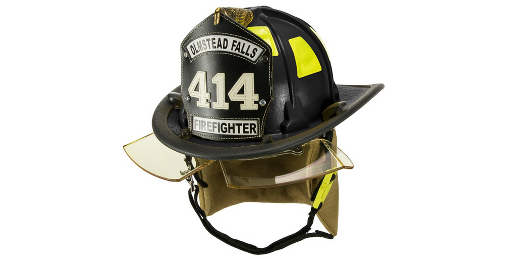 4 different fire helmet eye protection types
