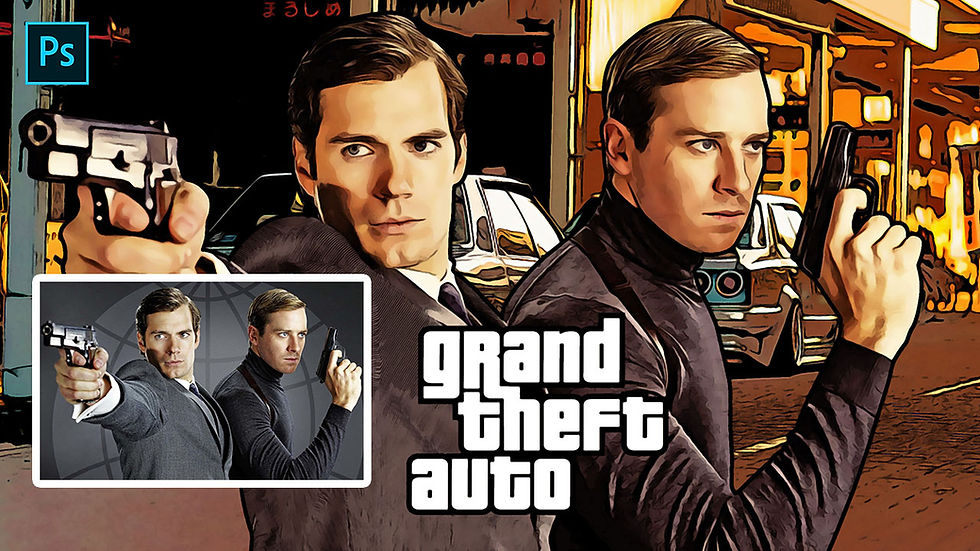 Grand Theft Auto Cartoon Effect | Photoshop Effects | Photoshop Tutorial