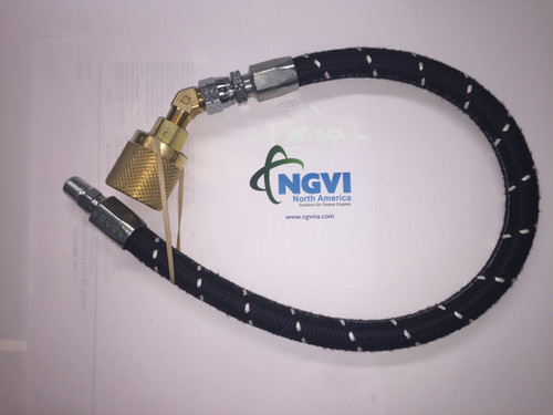 Forklift Propane Hose (LPG); 18" Length w/ REGO 7141F tank connector ...