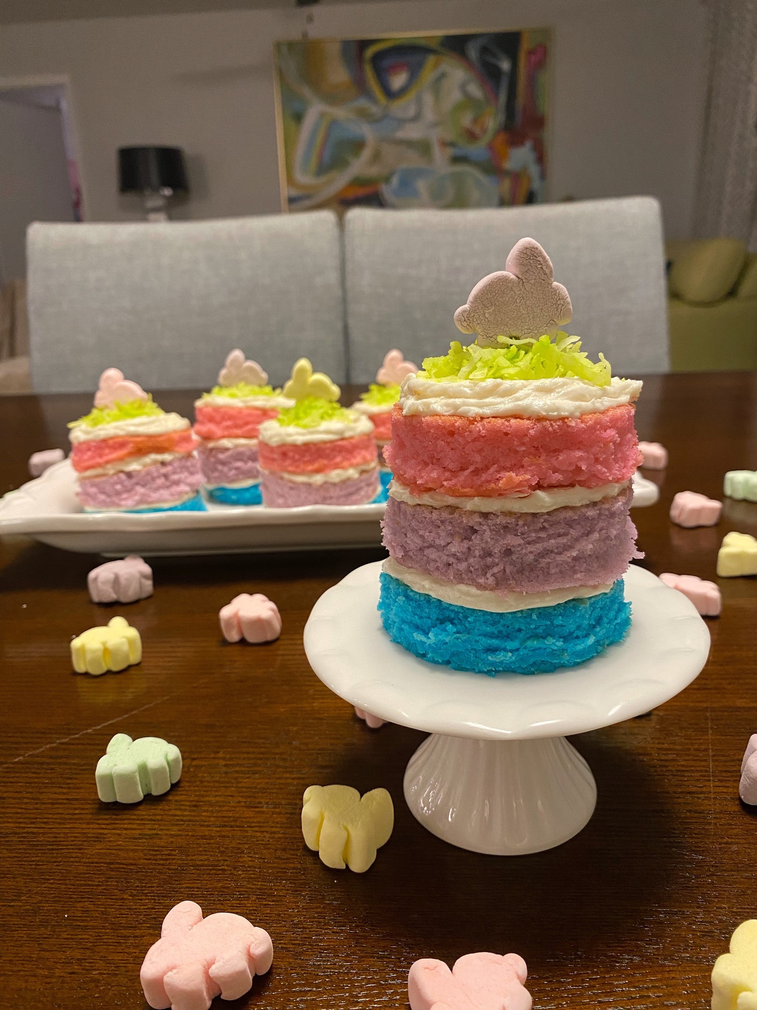 Mini Easter Layered Cakes