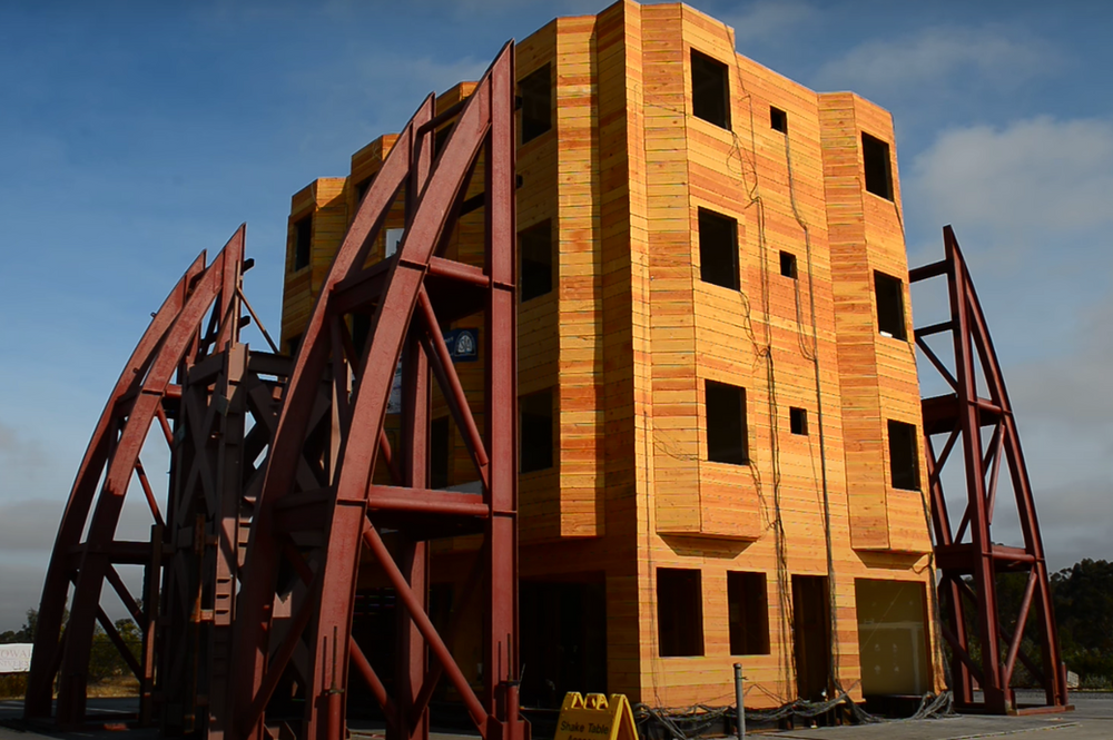 Why is a wood structure better at withstanding an earthquake than steel?