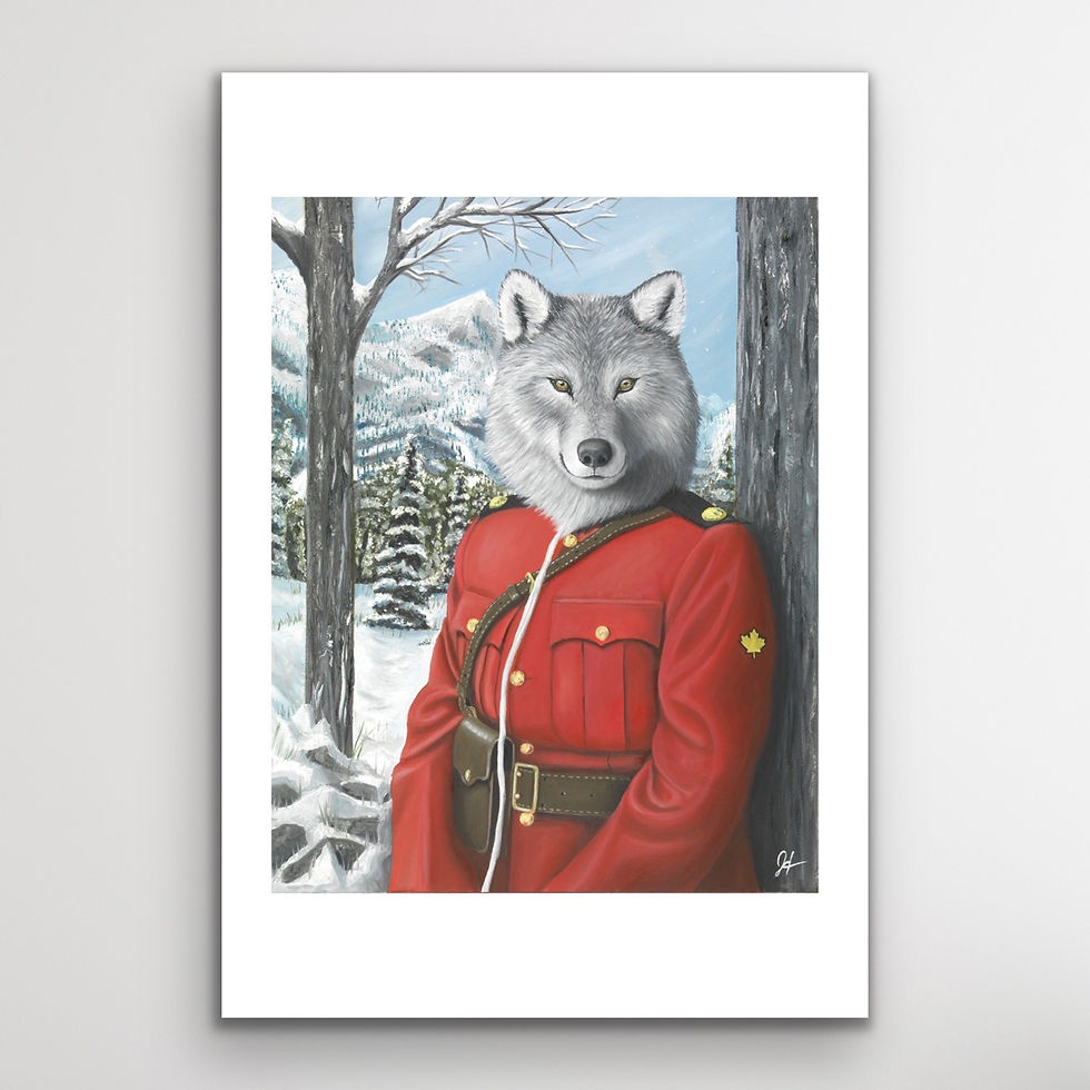 RCMP Wolf - Limited Edition Print | Harnack Art