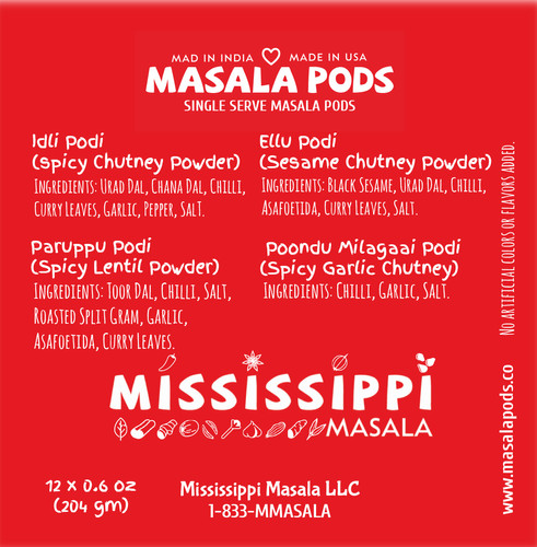 Masala Pods - Podi (Assorted) | Mississippi Masala