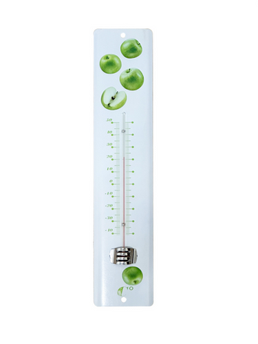 12" Metal Plate Thermometer - Green Apple | Labo Technology