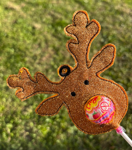 Xmas Lolly Holder Reindeer | sew-heavenly-designs