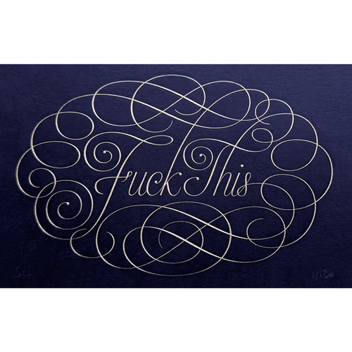 Pretty Rude - Gold on Midnight Blue | Seb Lester