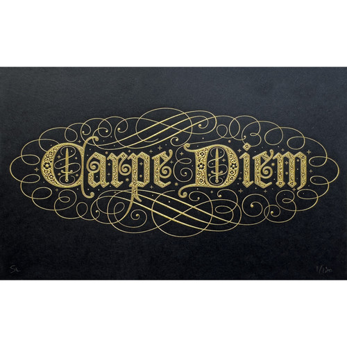 Carpe Diem - Gold on Black | Seb Lester
