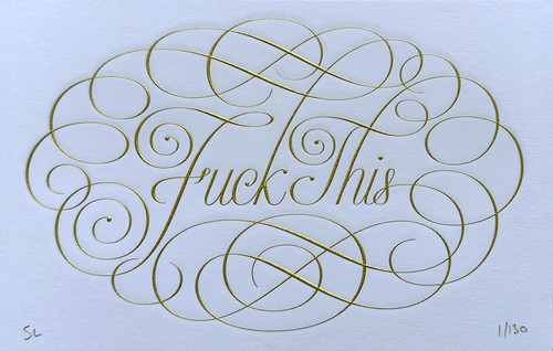 Pretty Rude - Gold on Frost White | Seb Lester