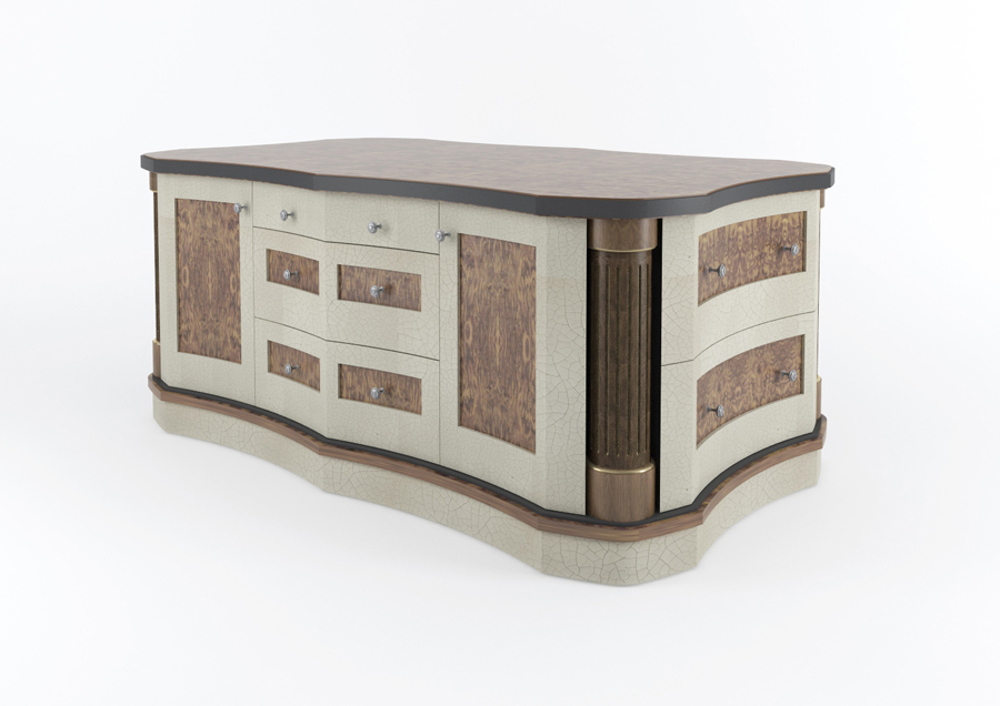 Solid wood curved door Furniture, Curved Islands and Curved Cabinets