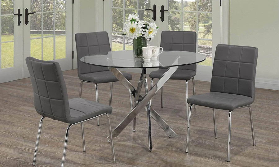 Corey Modern Glass Dining Set | P S Furniture Ltd