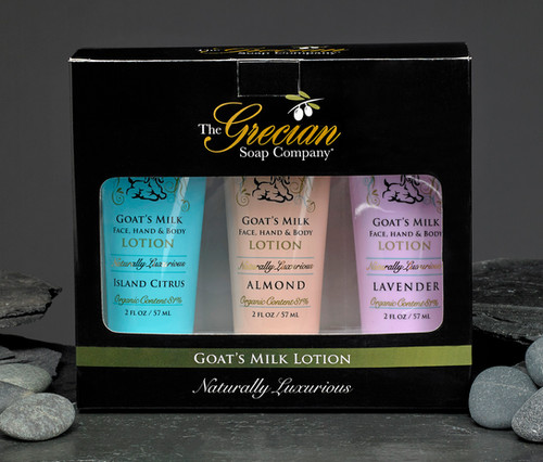 Organic Lotion 3-Pack Gift Box | The Grecian Soap Company