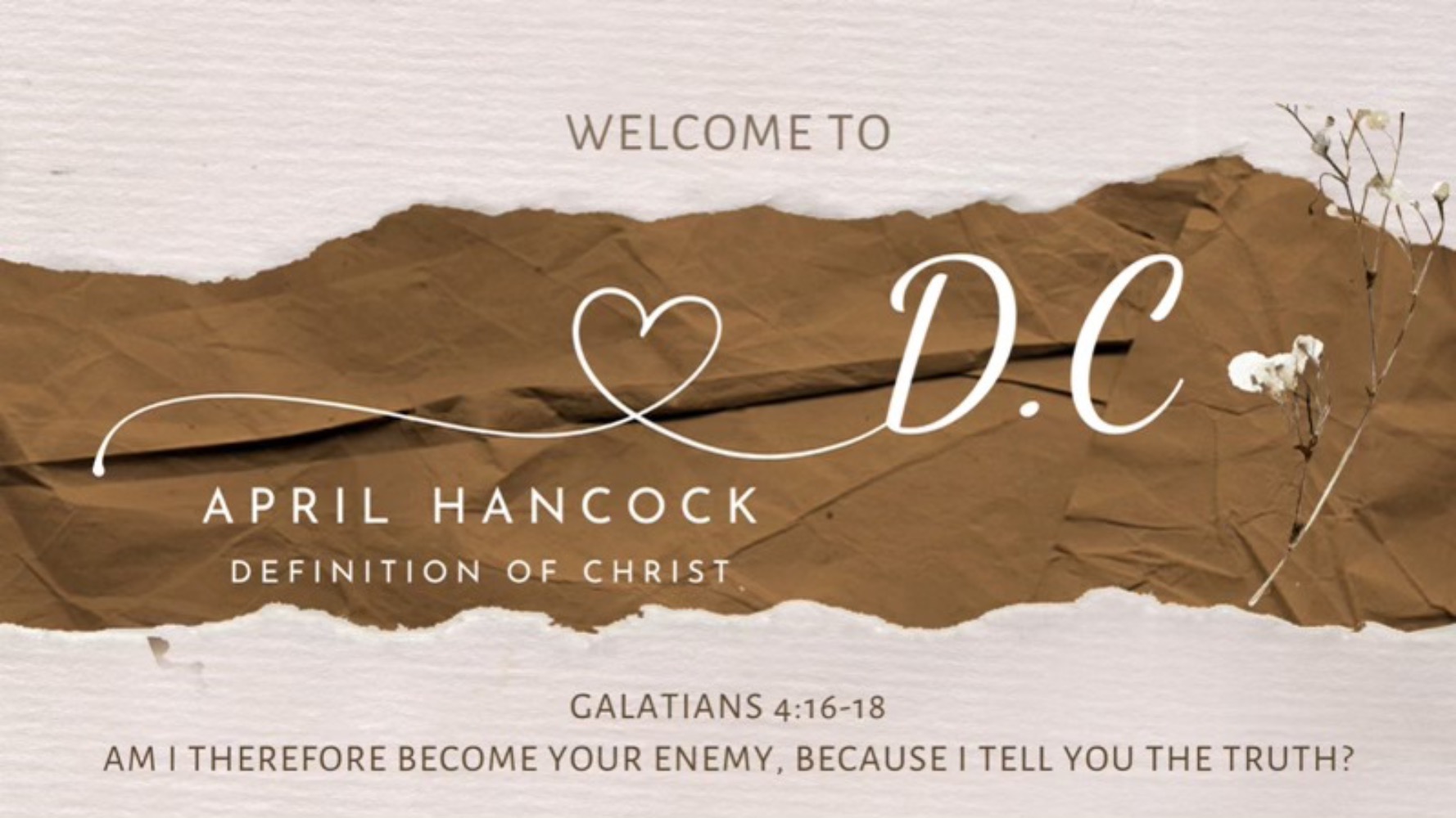 April Hancock | Definition Of Christ