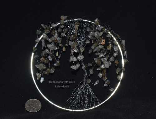 Labradorite Crystal Willow Tree of Life on Ring | Reflectionswithkate