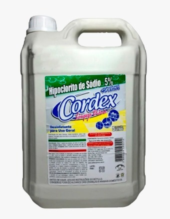 Hipoclorito de sódio 5% de 5 lts Cordex | My Site 148