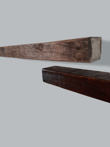 Wood Beam Shelves | My Site