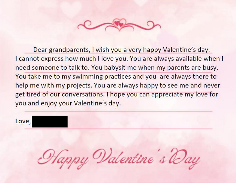 Valentine´s Cards for Grandparents