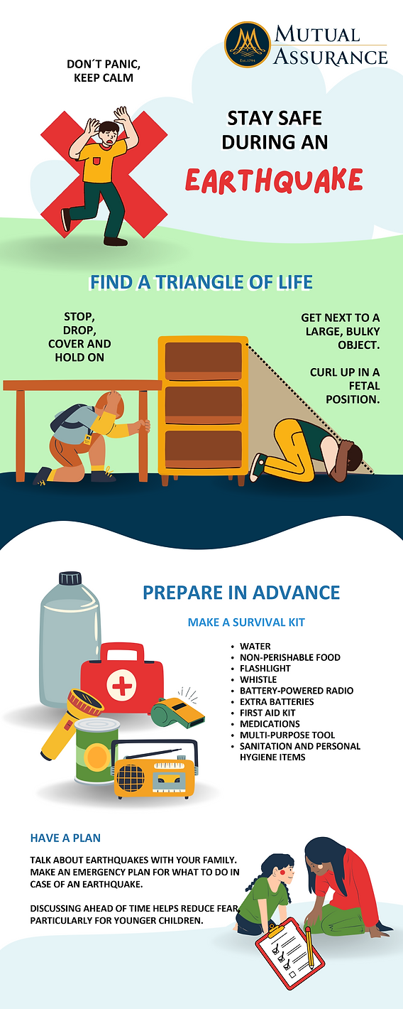 Infographic Earthquake Before During And After