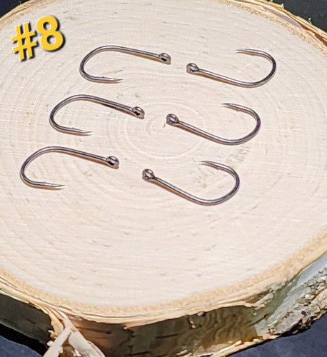 Size 8 Carbon Steel Bead Hooks 25ct. | Bent Rods Tackle