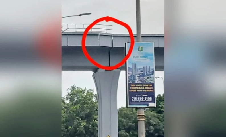 Dinding parapet MRT Kajang memang direka begitu
