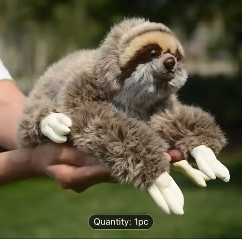 Realistic three toed sloth plush toy | Emilie's Emporium