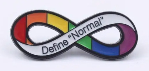 Autism define “normal” pin badge | Emilie's Emporium