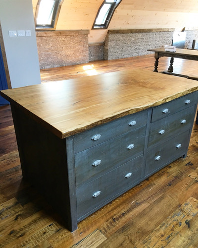 Rescued ash kitchen island counter top | The Axe and Adze