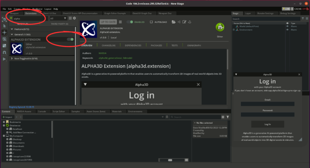 Introducing: Alpha3D Extension for NVIDIA Omniverse