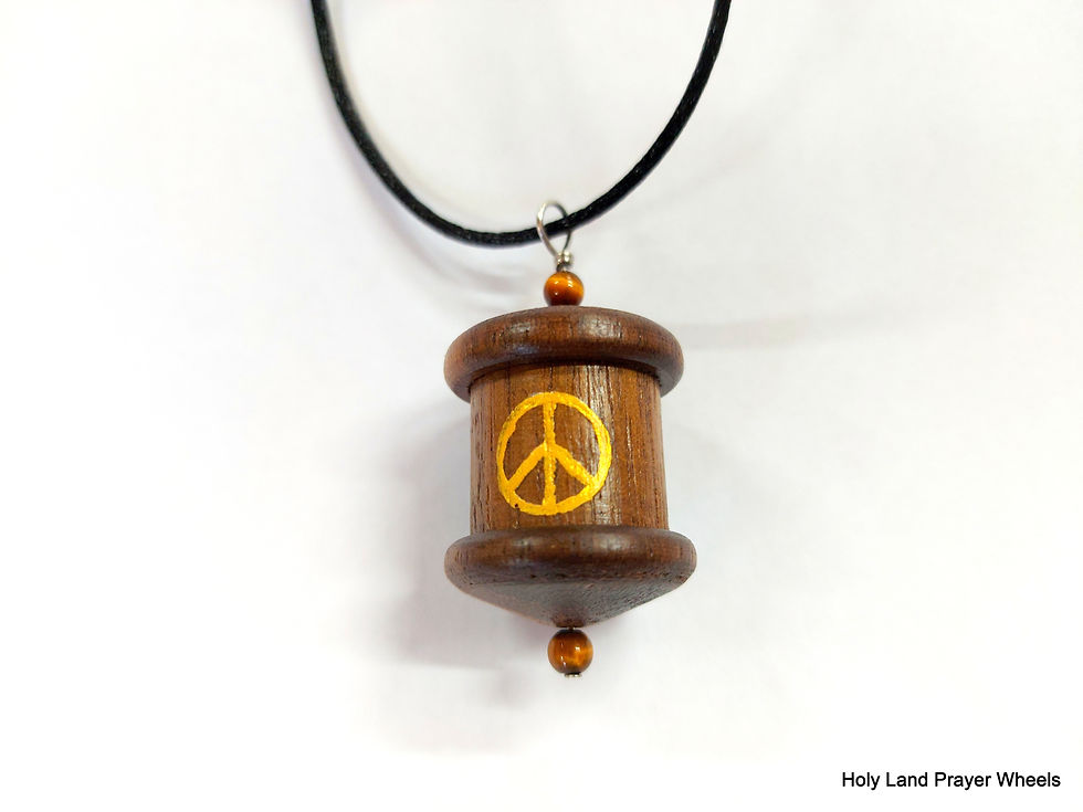 world peace prayer wheel pendant WN#1 | holylandprayerwheels