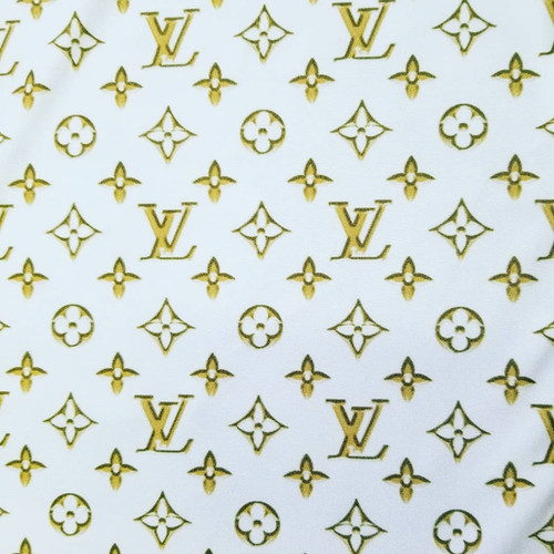 White and Gold LV | Designer Spandex
