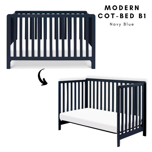 Modern Cot-bed B1 - Navy | Nursery In A Box