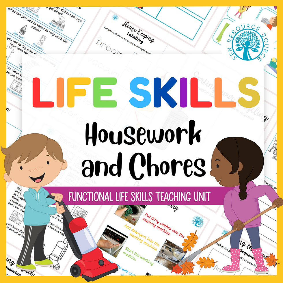 Functional Life Skills - Housekeeping and Chores | SEN Resource Source