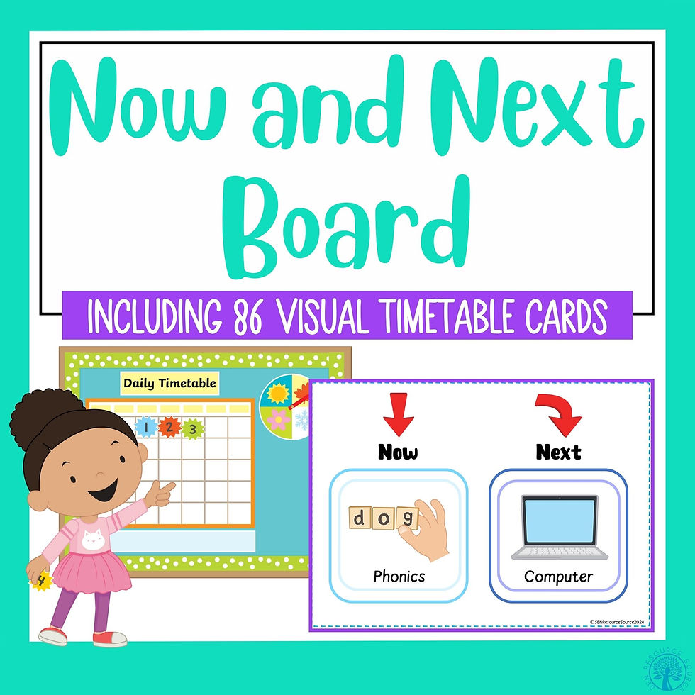 Now and Next board with Visual Timetable and Reward Cards | SEN ...