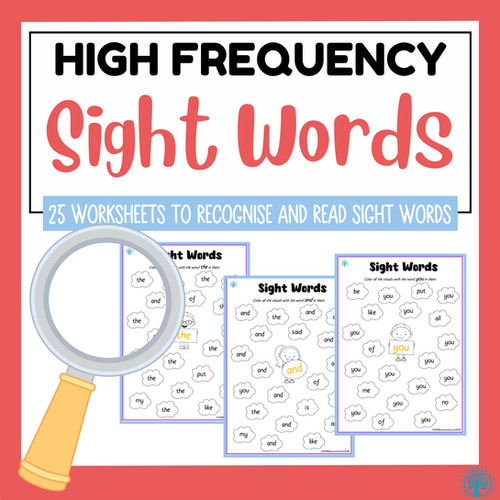 High Frequency Sight Words Find and Colour | SEN Resource Source