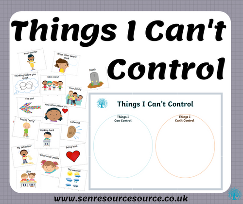 Things I can and cannot control Worksheet | SEN Resource Source