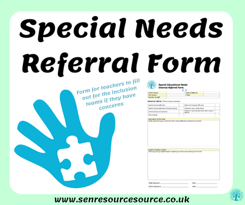 SEN internal referral form | SEN Resource Source