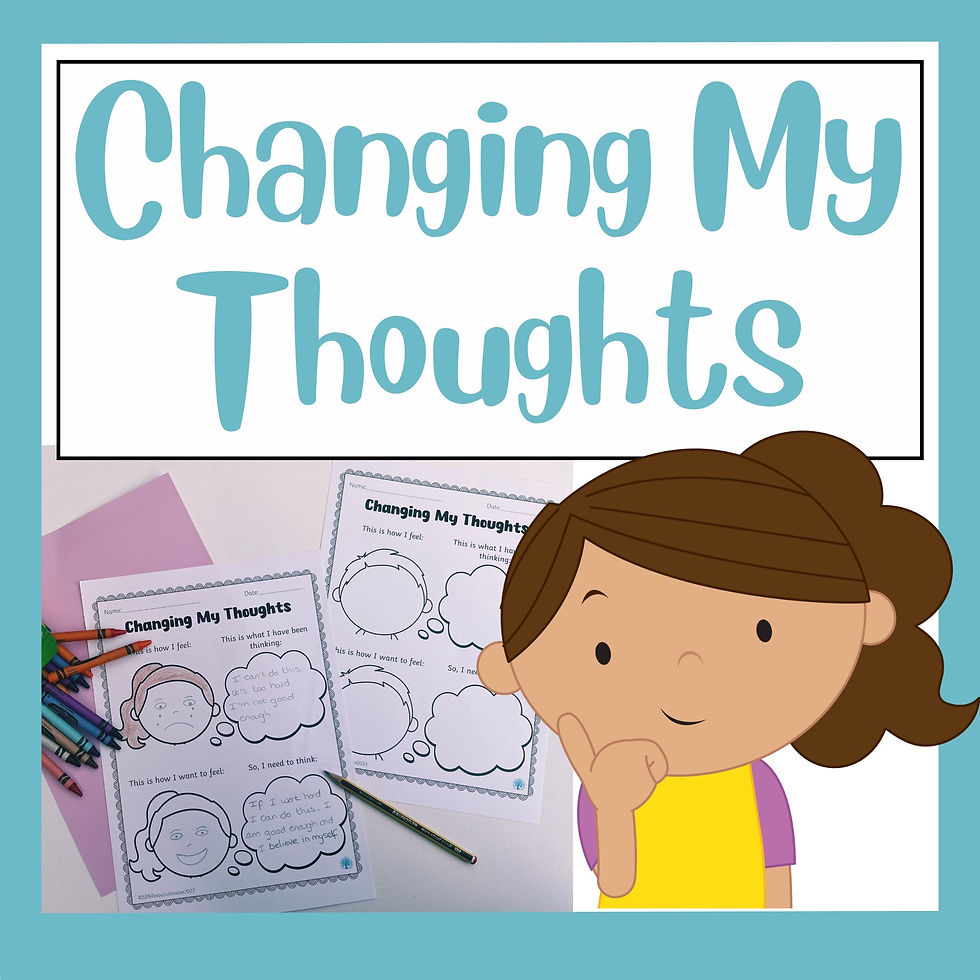 Changing my Thoughts Worksheet | SEN Resource Source