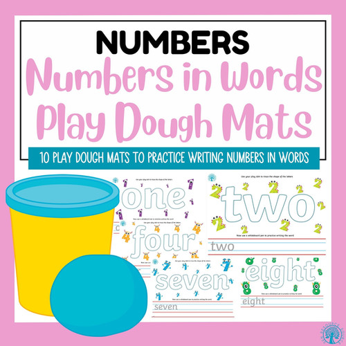 Numbers in words play dough mats | SEN Resource Source