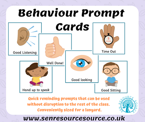 Behaviour Prompt Cards | SEN Resource Source