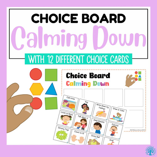 Calming Down Choice Board Visual Support for Autism and SEN | SEN ...