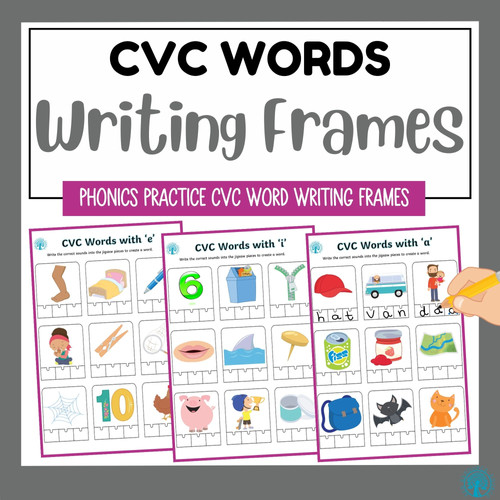 CVC word writing frames | SEN Resource Source