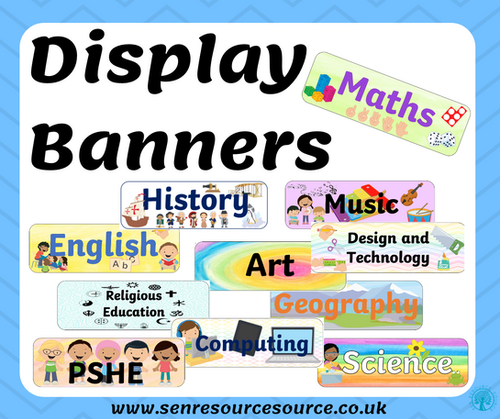 Subject Display Banners | SEN Resource Source
