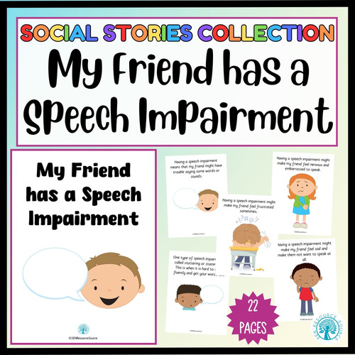 My Friend has a Speech Impairment Social Story | SEN Resource Source
