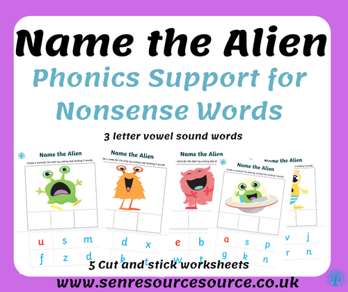 Name the alien 3 letter words | SEN Resource Source