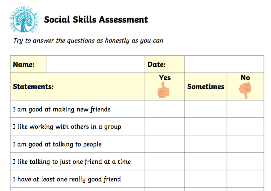 Social Skills Assessment SEN Resource Source social-skills-assessment-sen-resource-source