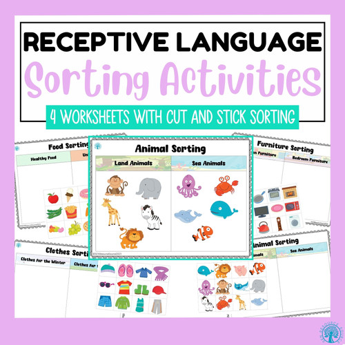 Receptive language sorting activities