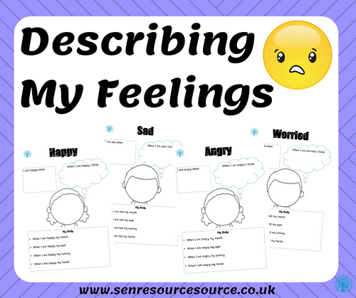Describing my Feelings Worksheet Set | SEN Resource Source