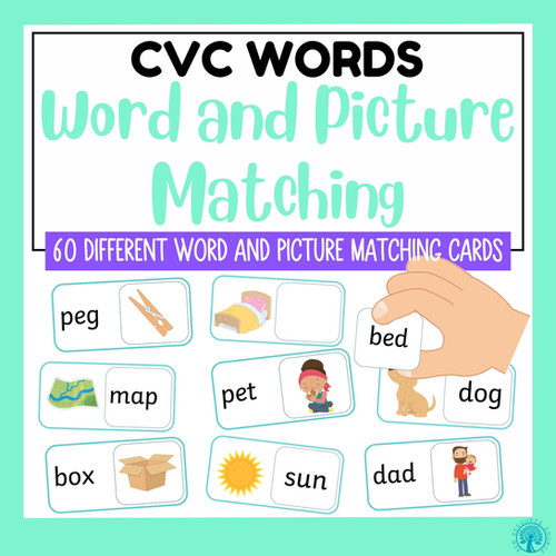 CVC word and picture matching cards | SEN Resource Source