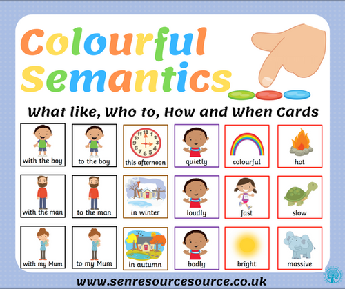 Colourful Semantics Who to, what like, how and when cards | SEN ...